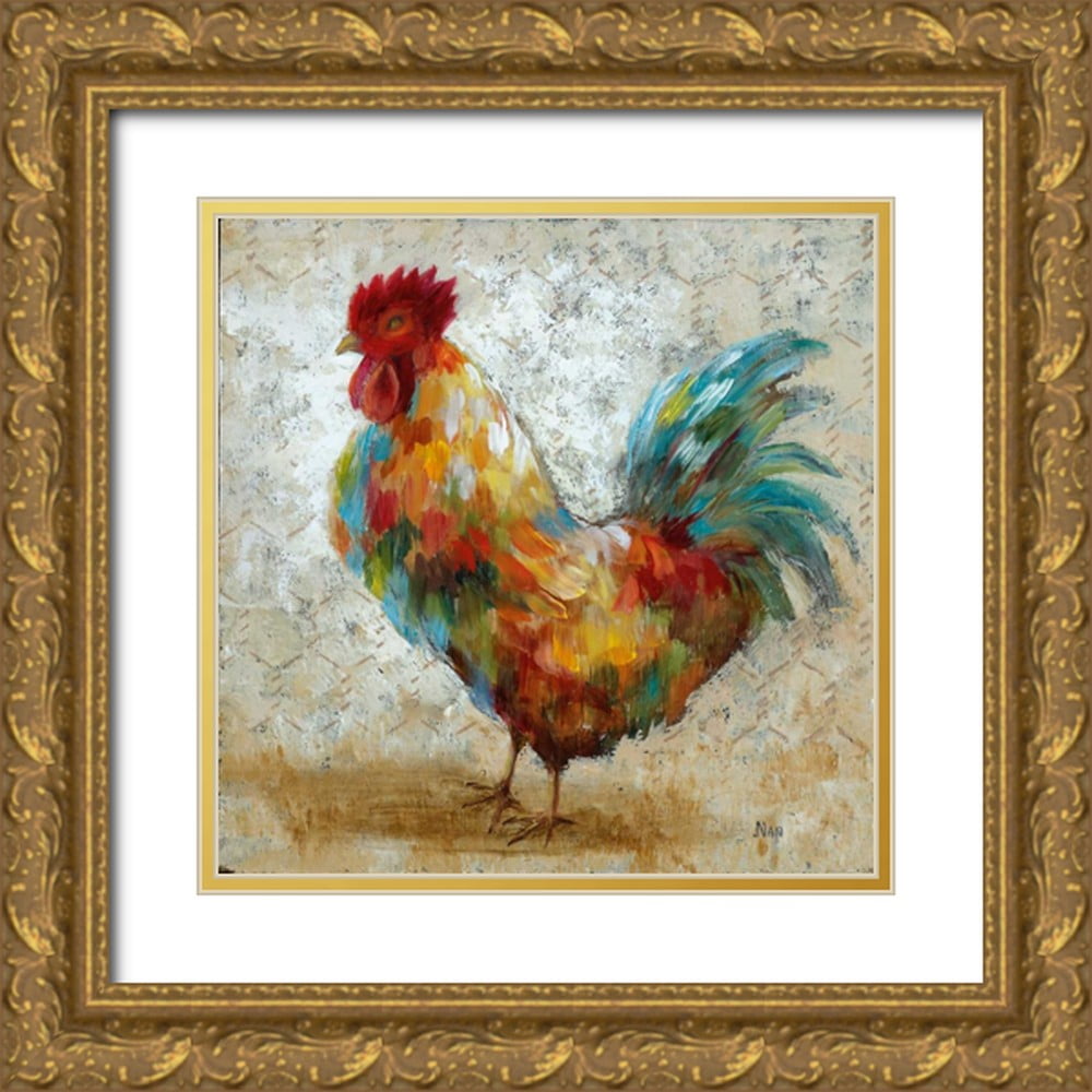 Nan 26x26 Gold Ornate Wood Framed with Double Matting Museum Art Print ...