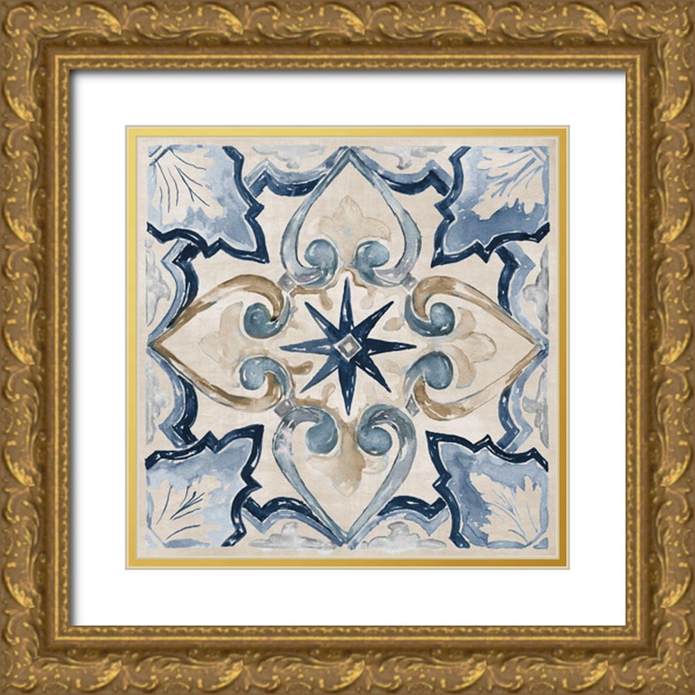 Nan 26x26 Gold Ornate Wood Framed with Double Matting Museum Art Print ...
