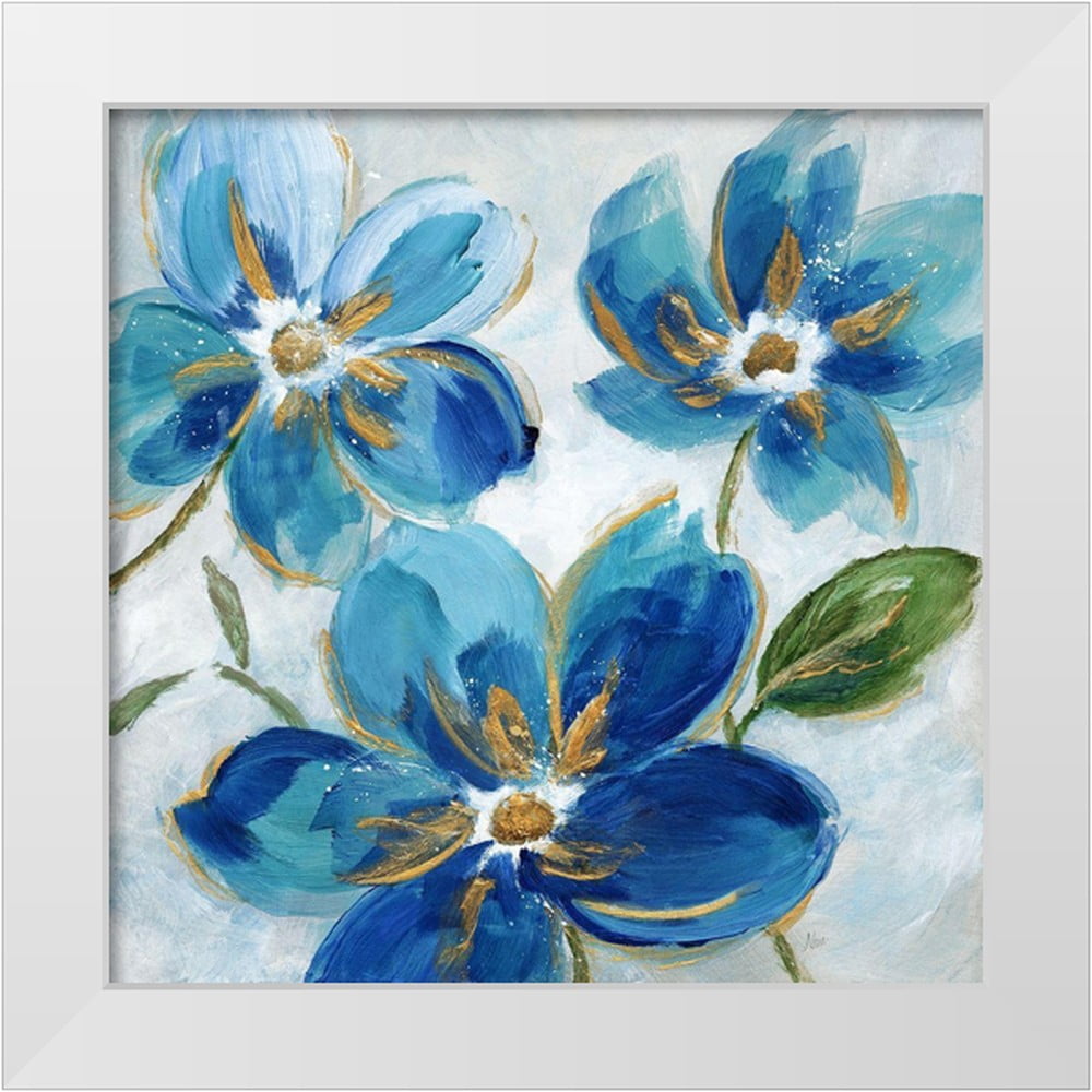 Nan 26x26 White Modern Wood Framed Museum Art Print Titled - Flowering ...