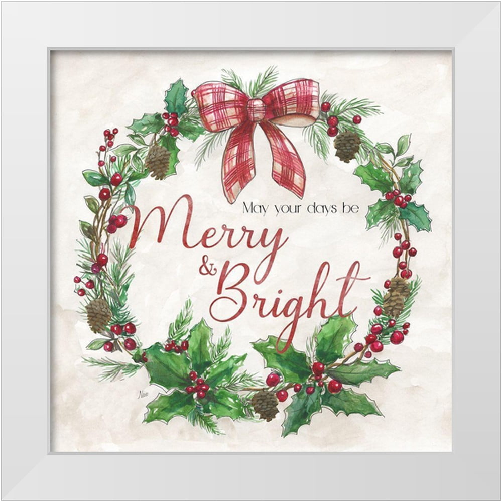 Nan 26x26 White Modern Wood Framed Museum Art Print Titled - Merry And ...