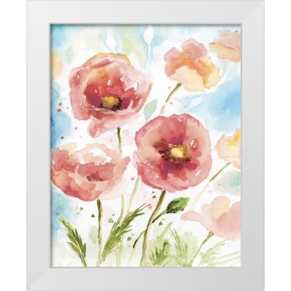 Nan 26x32 White Modern Wood Framed Museum Art Print Titled - Botanical ...