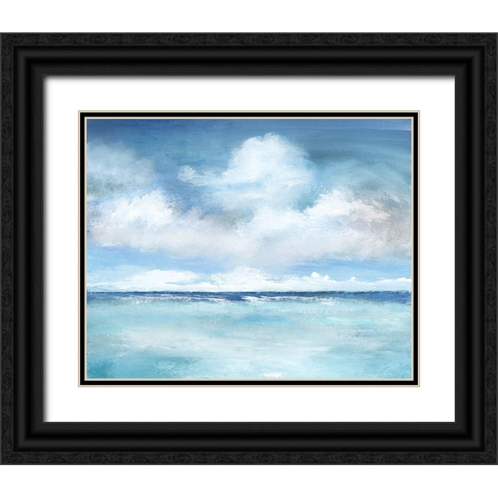 Nan 32x26 Black Ornate Wood Framed with Double Matting Museum Art Print ...