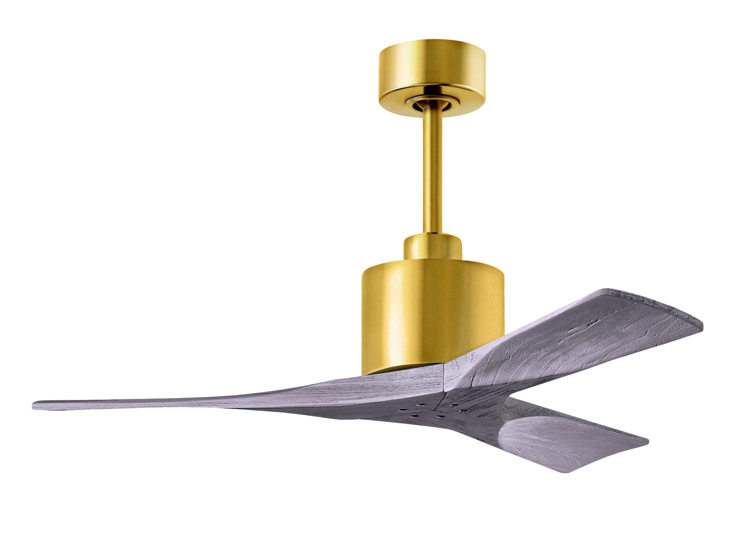 Nan 6-speed ceiling fan in Brushed Brass finish with 42” solid barn ...