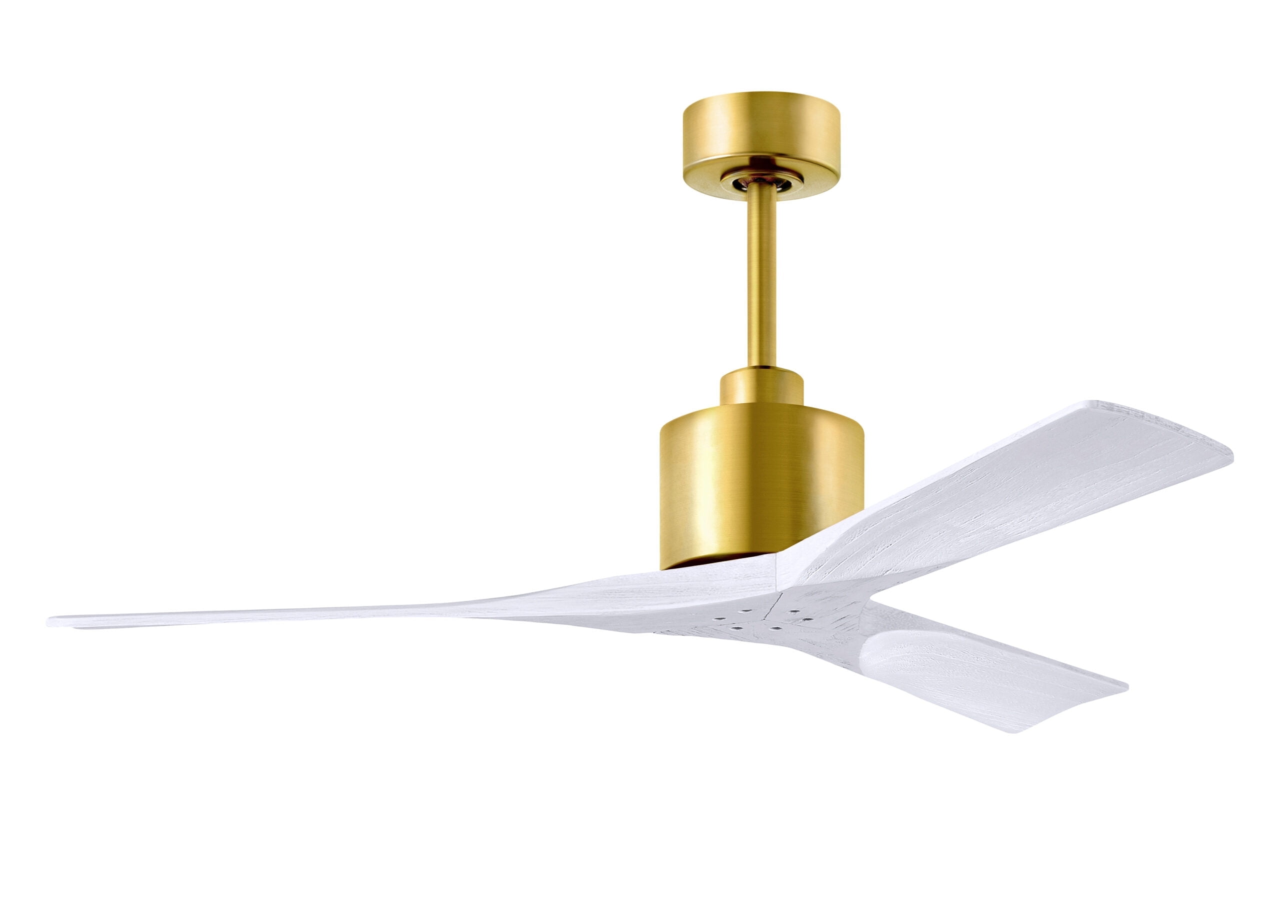 Nan 6-speed ceiling fan in Brushed Brass finish with 52” solid matte ...