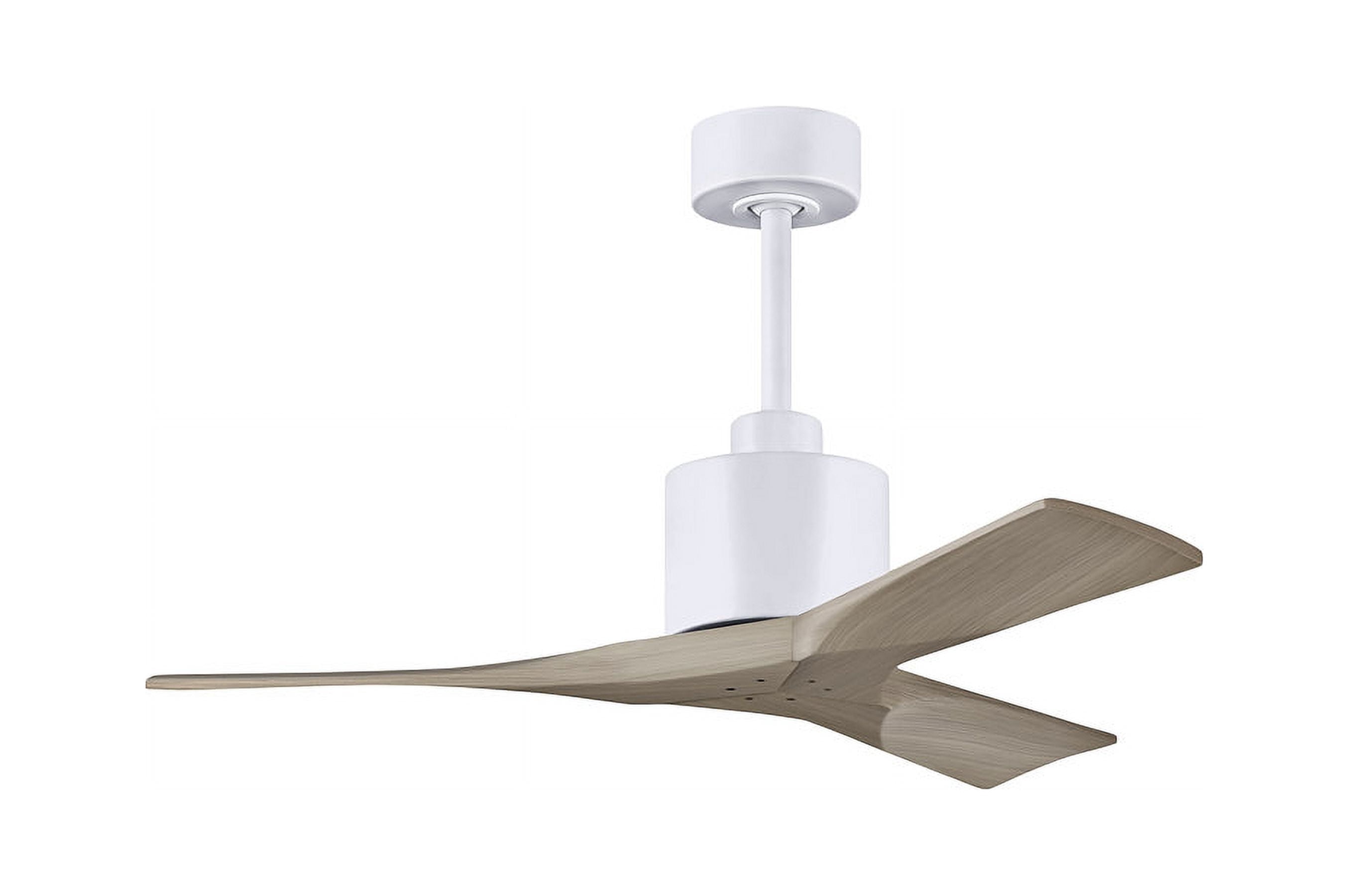 Nan 6-speed ceiling fan in Matte White finish with 42” solid gray ash ...
