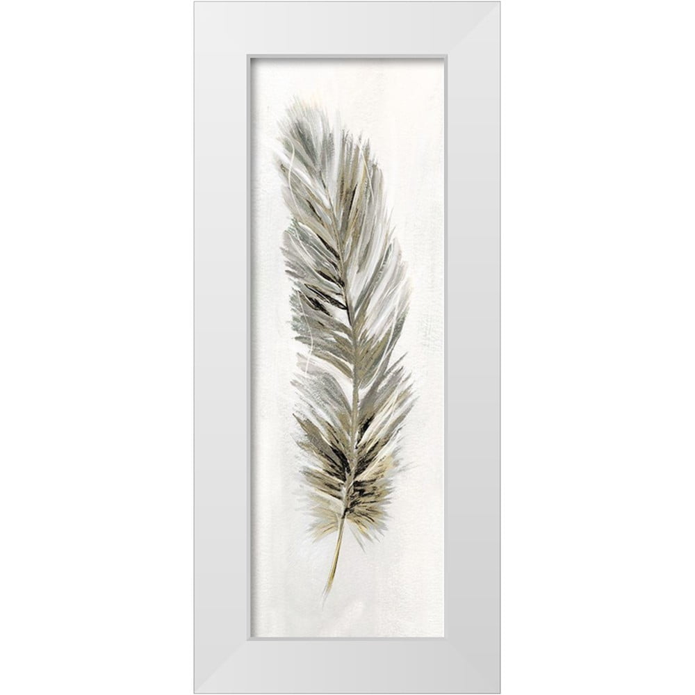 Nan 9x18 White Modern Wood Framed Museum Art Print Titled - Plume ...