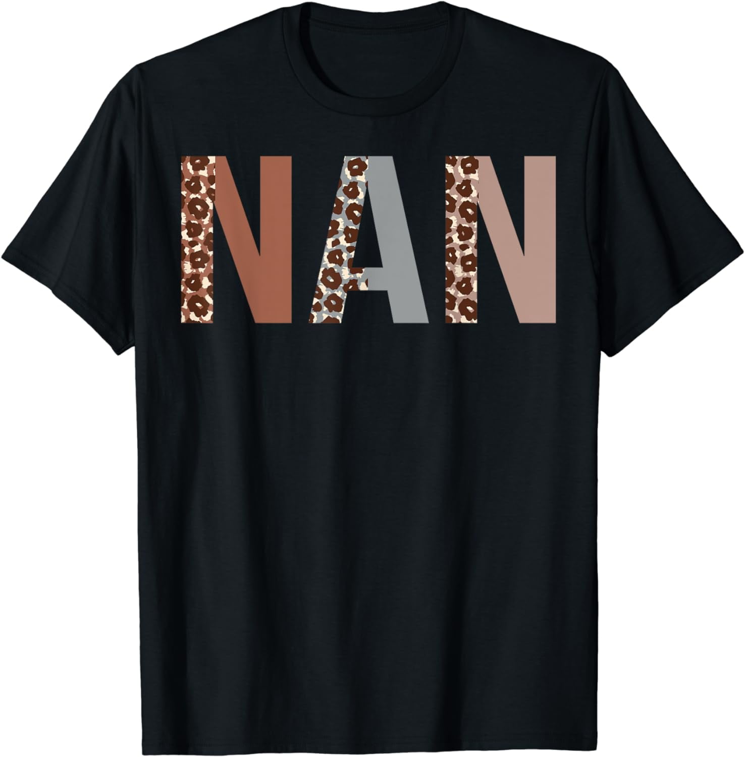 Nan Leopard Print Mom Cute Mothers Day Funny Grandma T-Shirt - Walmart.com