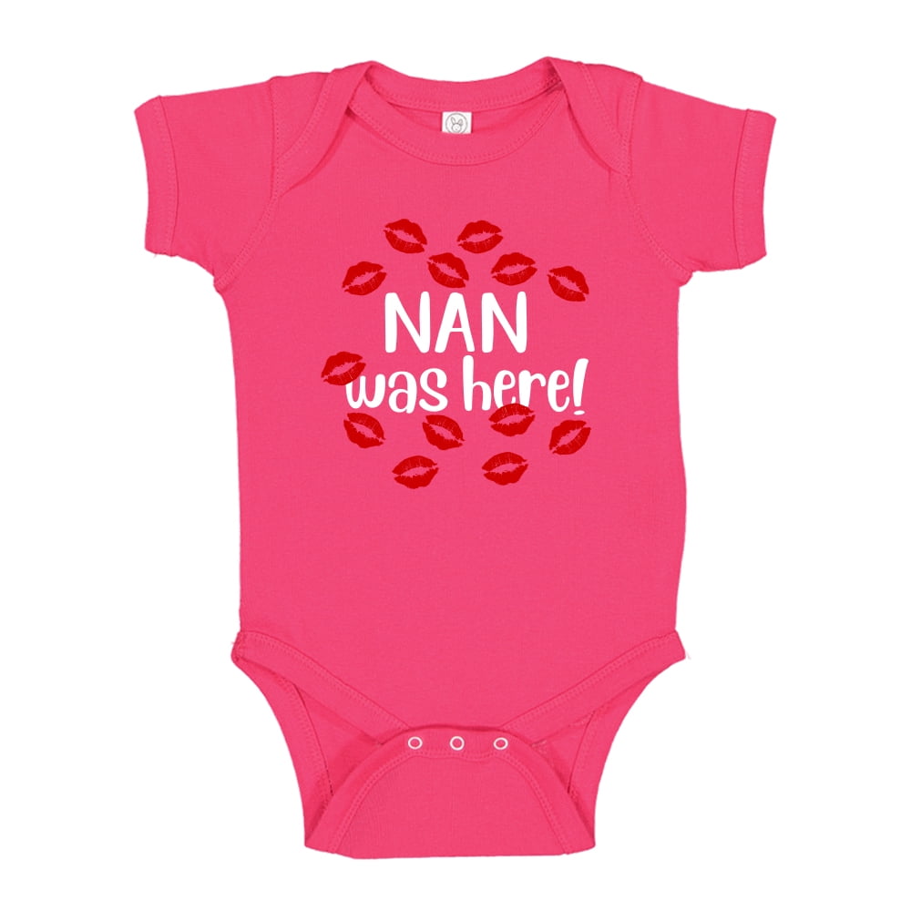 Nan Was Here Baby Bodysuit One Piece 18 mo Cyber Pink - Walmart.com