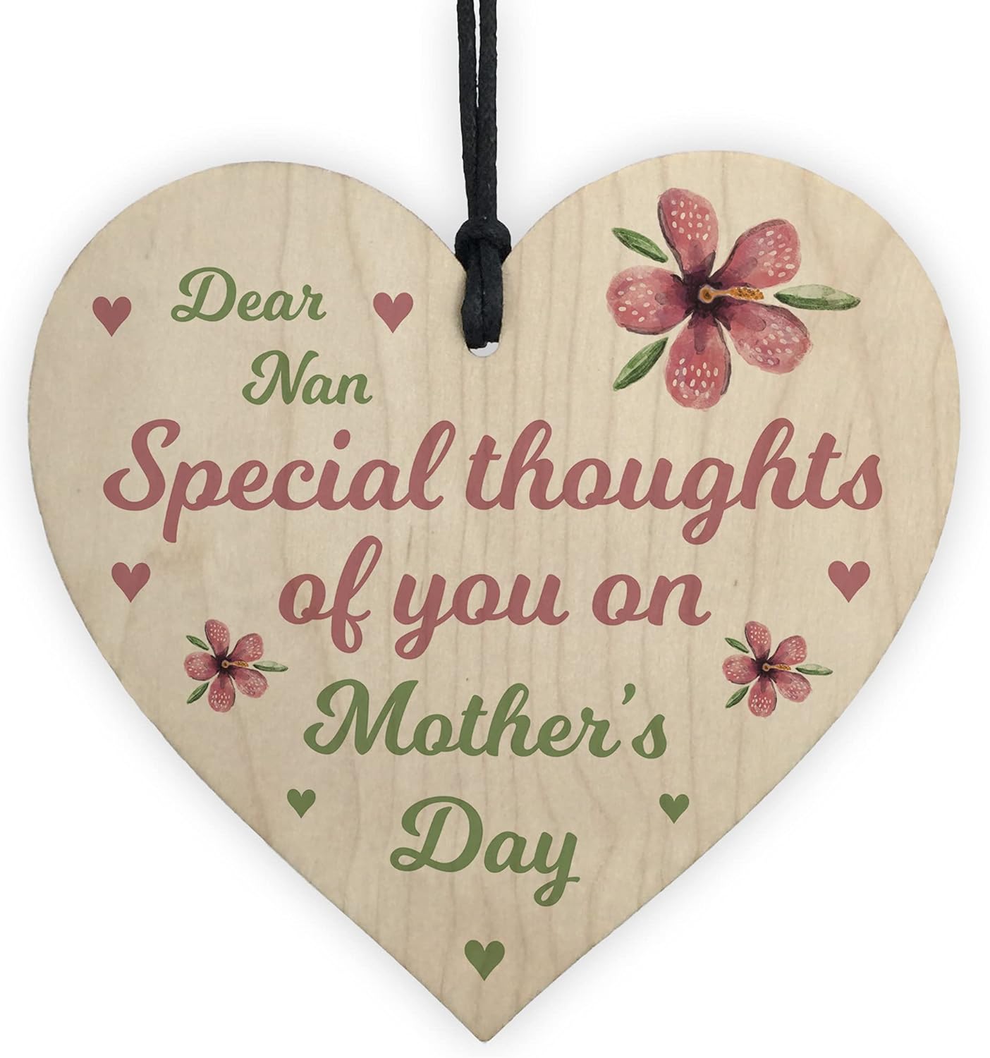 Nan Wooden Heart Plaque Keepsake for Nan 4x4 inch - Walmart.com