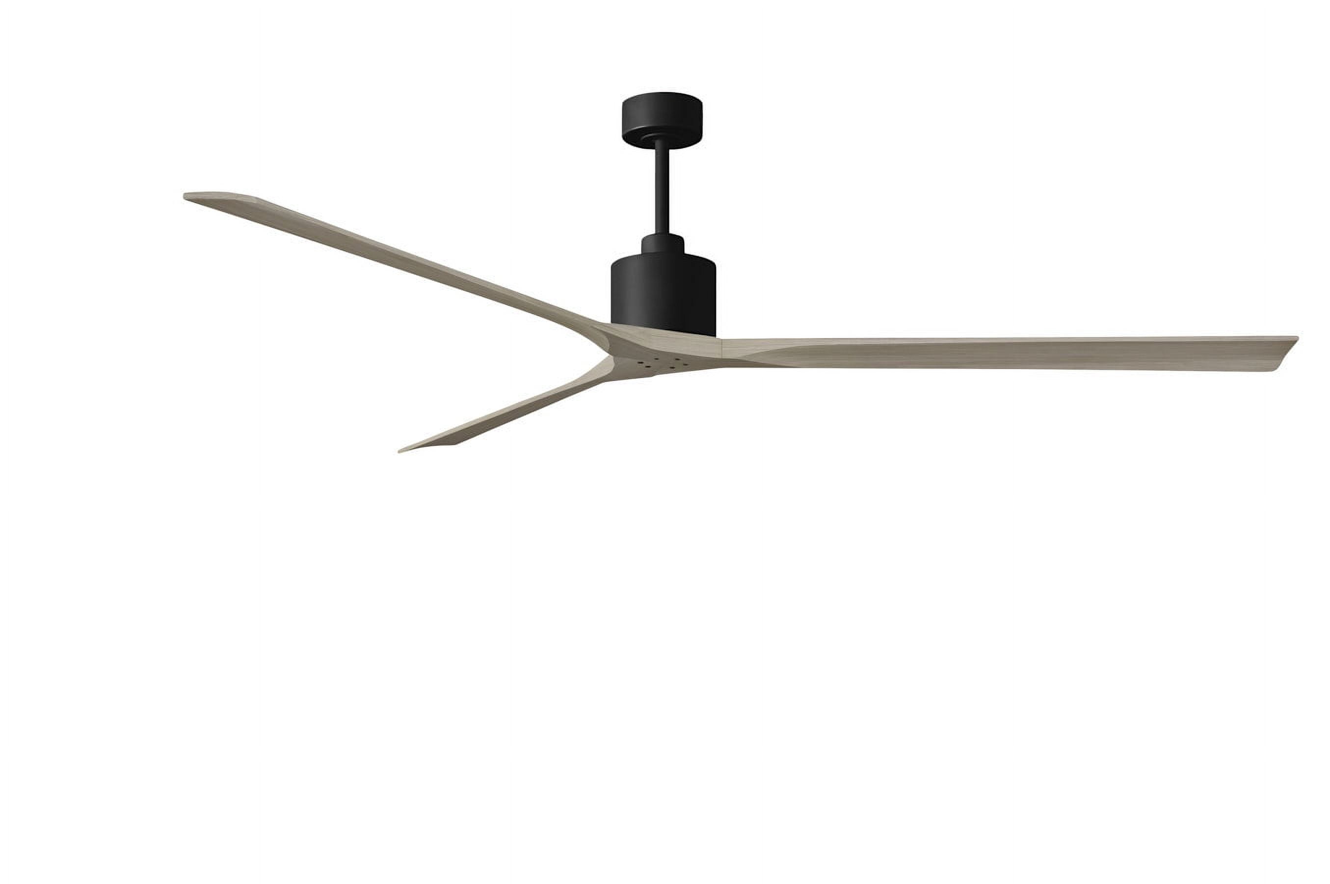 Nan XL 6-speed ceiling fan in Matte Black finish with 90” solid gray ...