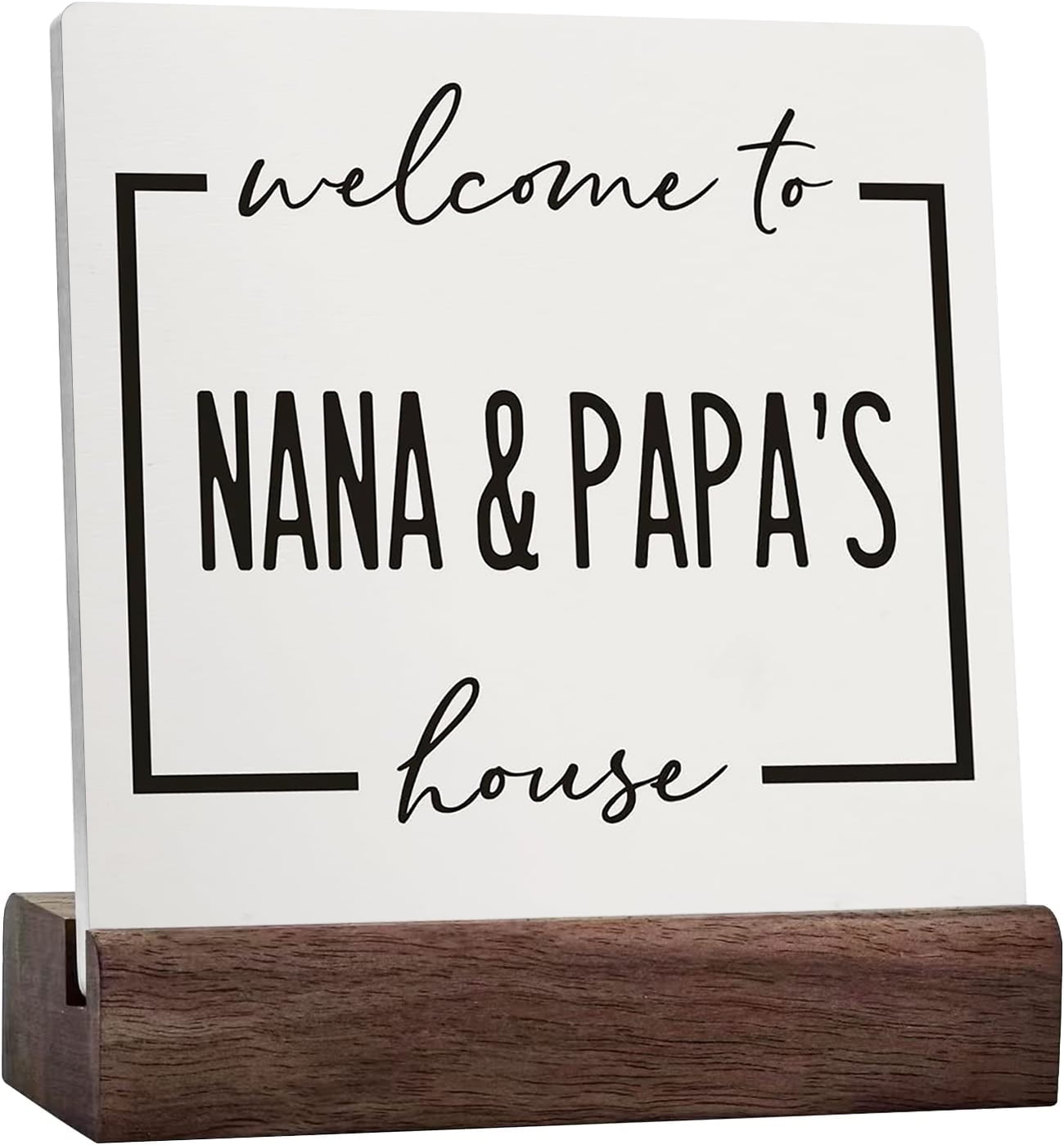 Nana And Papa Ceramic Table Sign, Welcome To Nana And Papa'S House ...