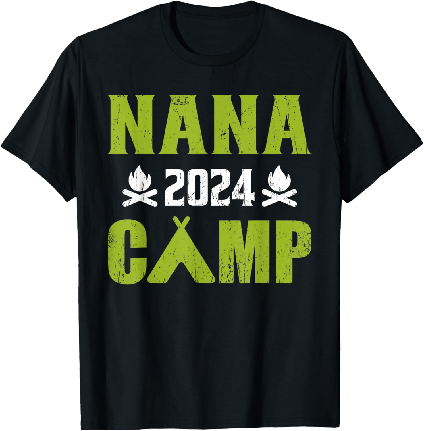 Nana Camp 2024 Family Vacation Summer Camping Crew Kids T-Shirt ...