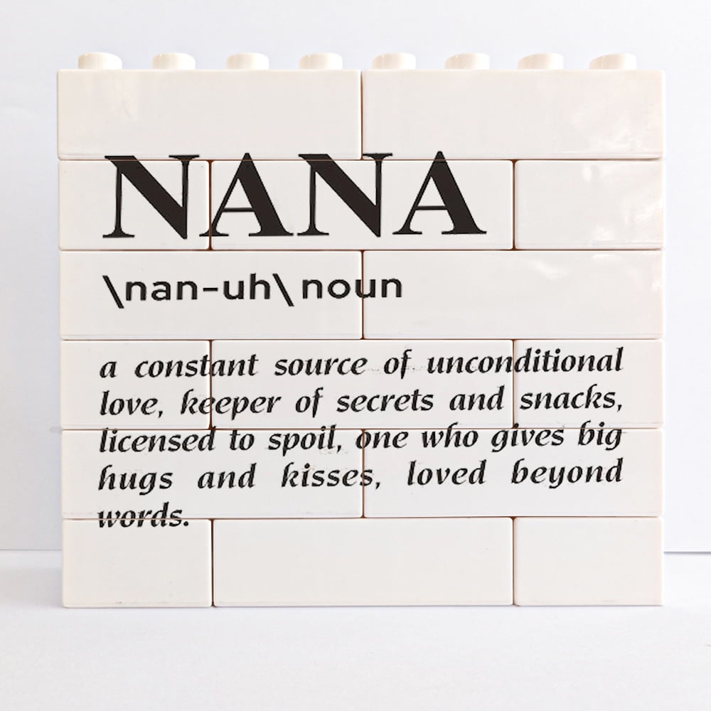 Nana Definition Sign Rusitc Grandmother Definition Building Bricks ...