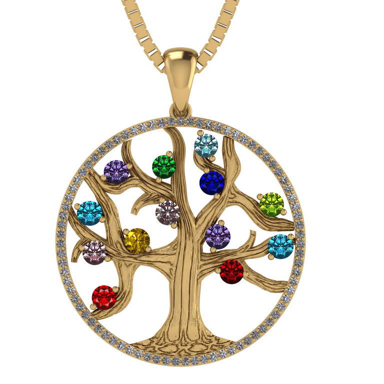 8 stone birthstone necklace store