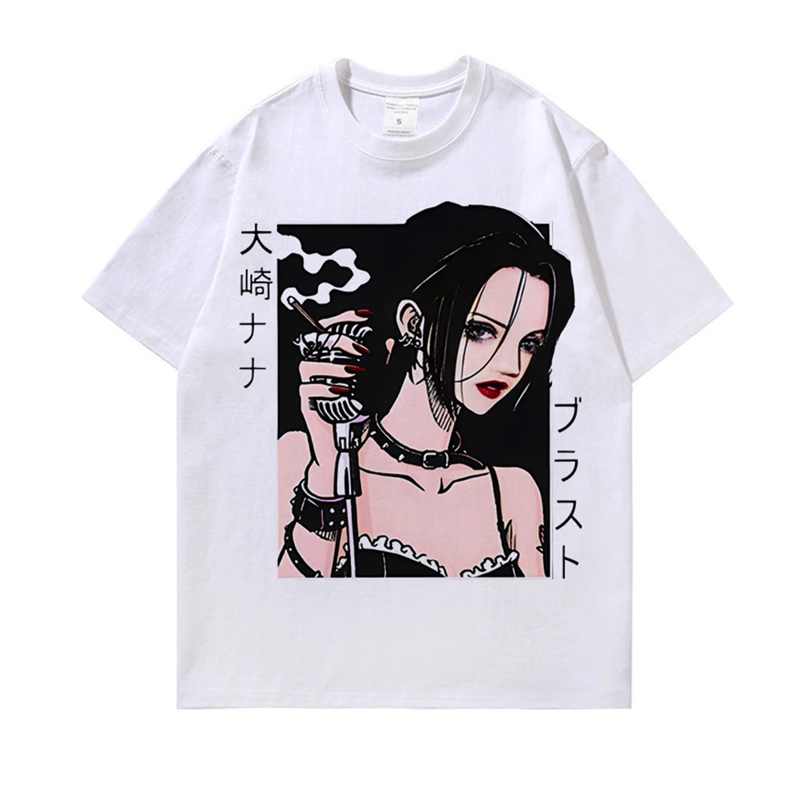 Nana Osaki T-Shirts Shinichi Okazaki Black Stone Summer Cotton Top Harajuku Manga Nana T-Shirts ...