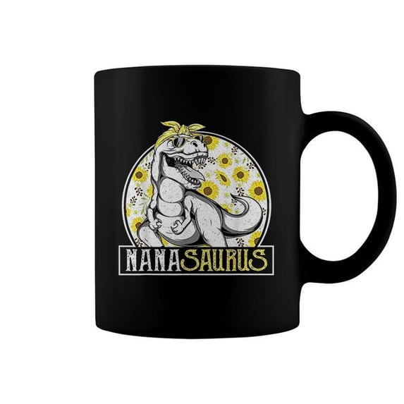 Nana Saurus Sunflower Dinosaur Italian Grandma T Rex Coffee - Walmart.com