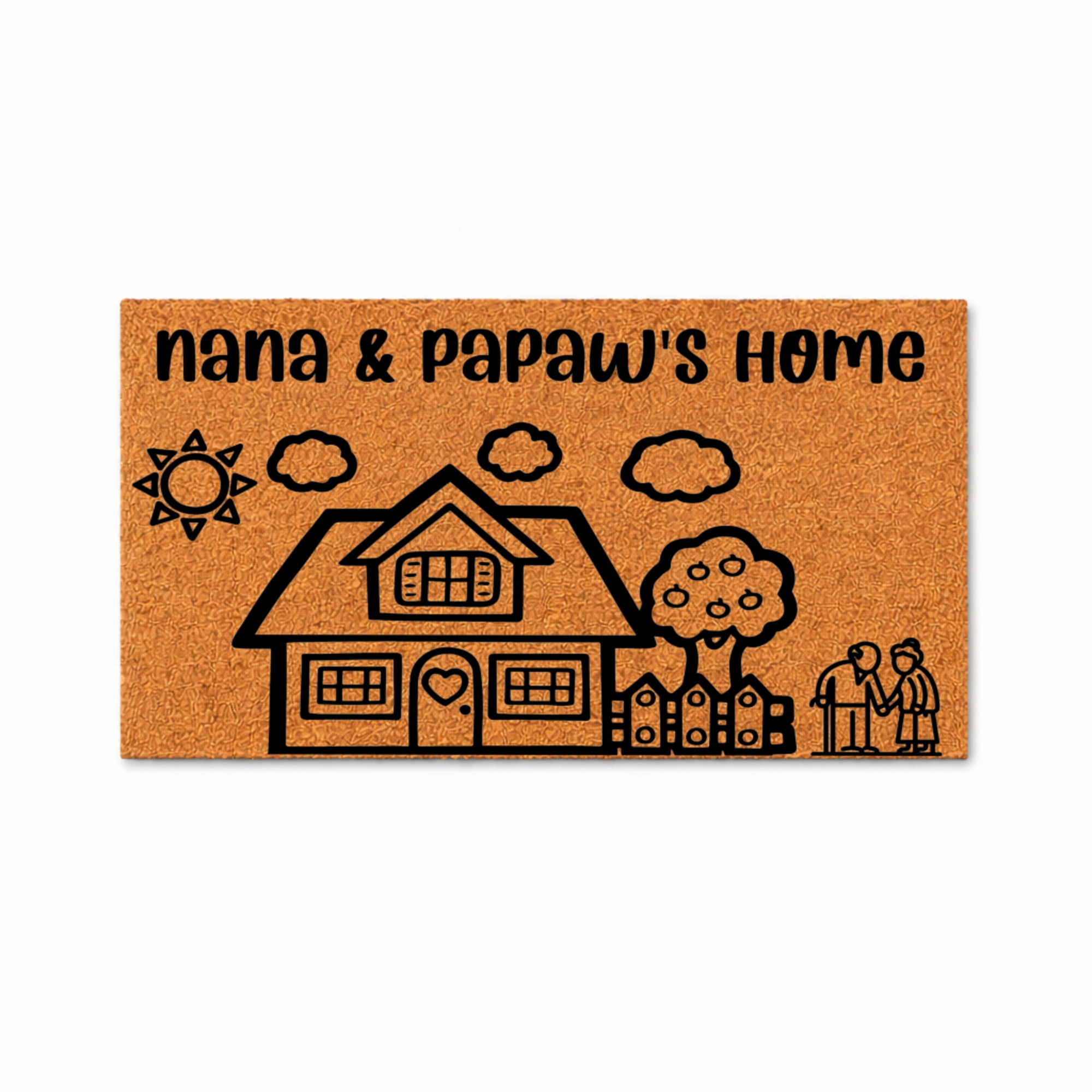 Nana and Papaw's Home Doormat, Welcome Door Mat, Grandma Grandpa Gift ...