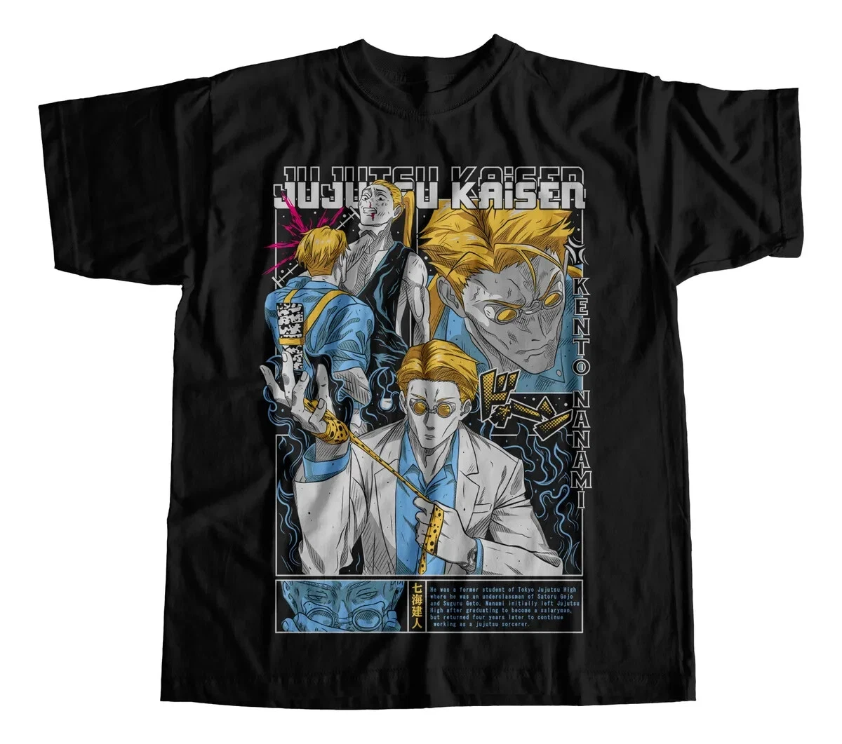 Nanami Kento T-Shirt Jujutsu Kaisen JJK Gojo Satoru Horror Anime Shirt ...