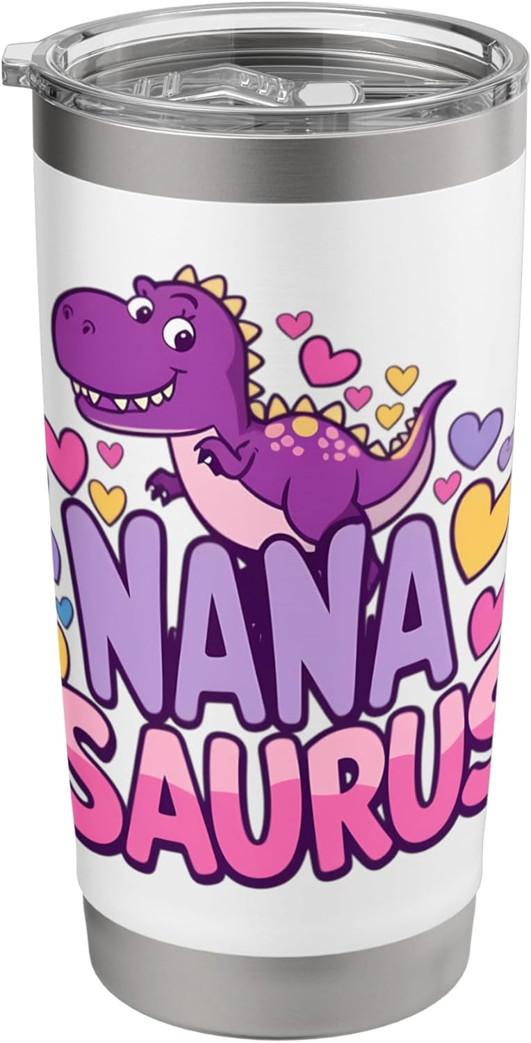 Nanasaurus Cute Dinosaur Nana Saurus Grandma Granndmother Stainless ...