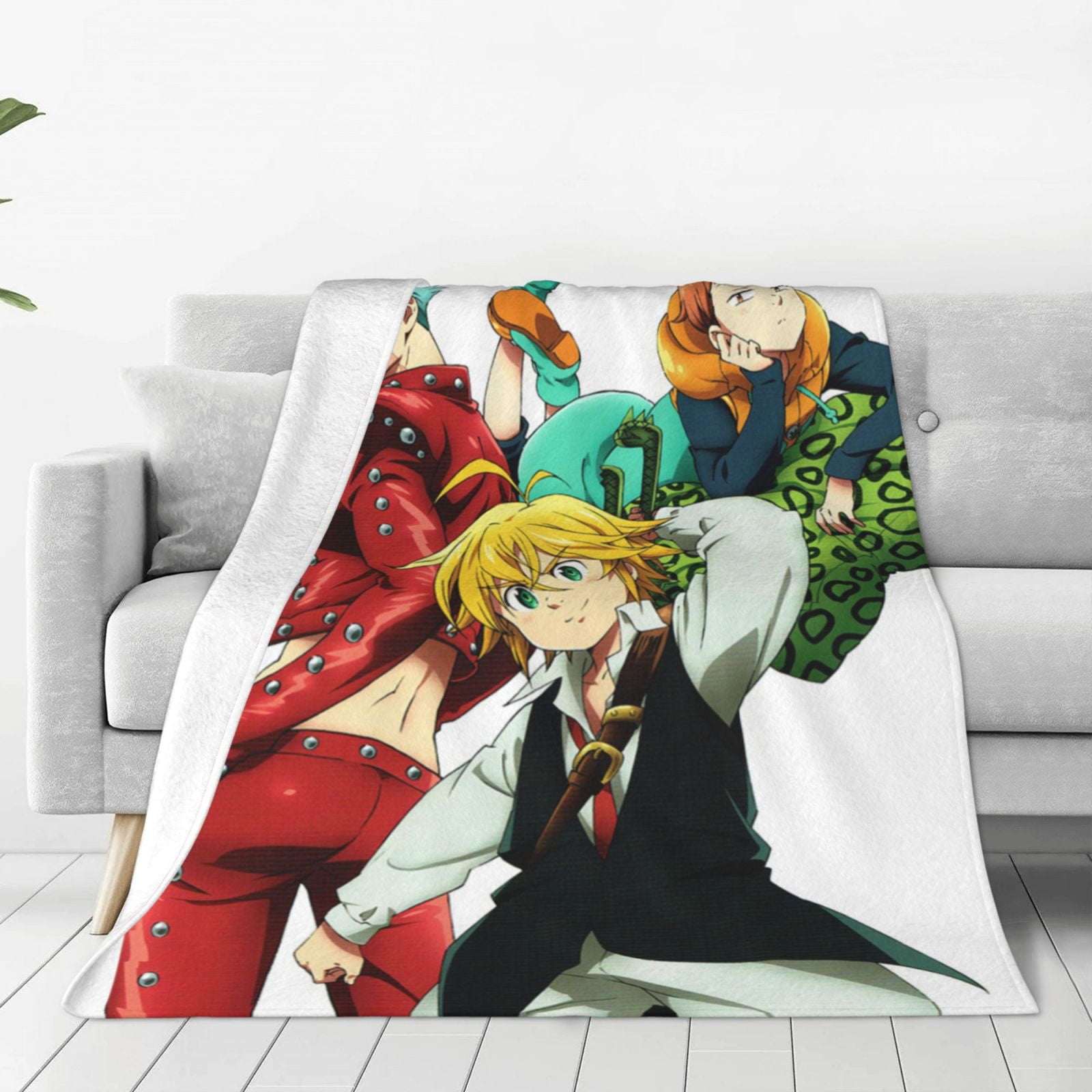 Nanatsu No Taizai The Seven Deadly Sins Ultra-Soft Micro Fleece Blanket Throw All Season Fuzzy ...