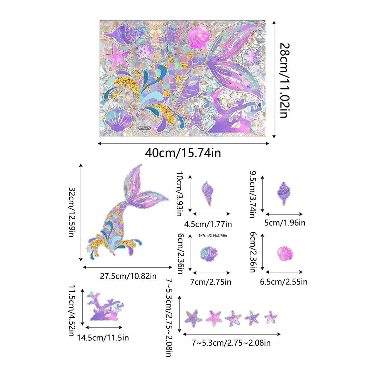 Nanbowan Double Sided Electrostatic Sticker for Glass Windows,Window ...