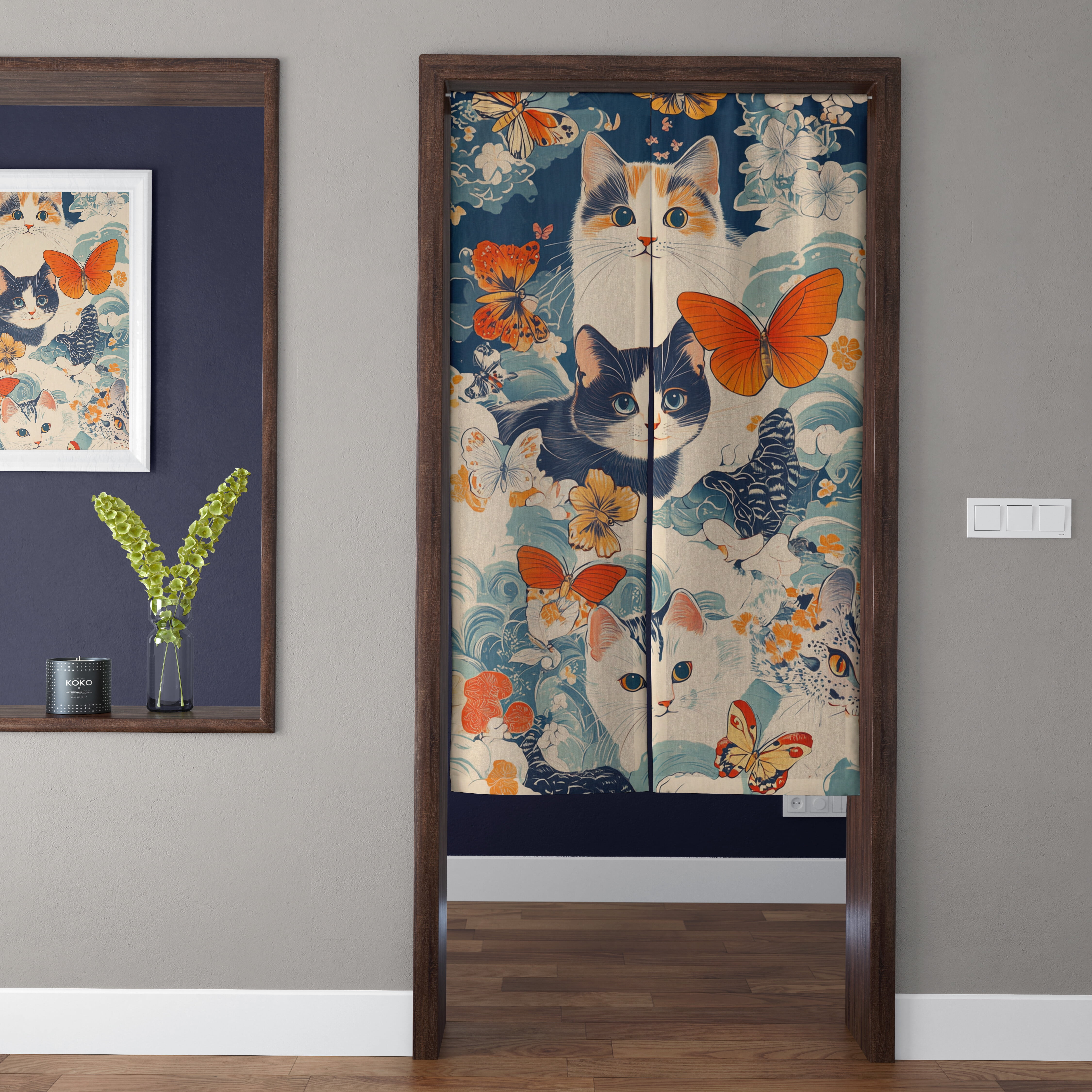 Nanbowan Japanese Style Door Curtain, Thermal Insulated Privacy Noren ...