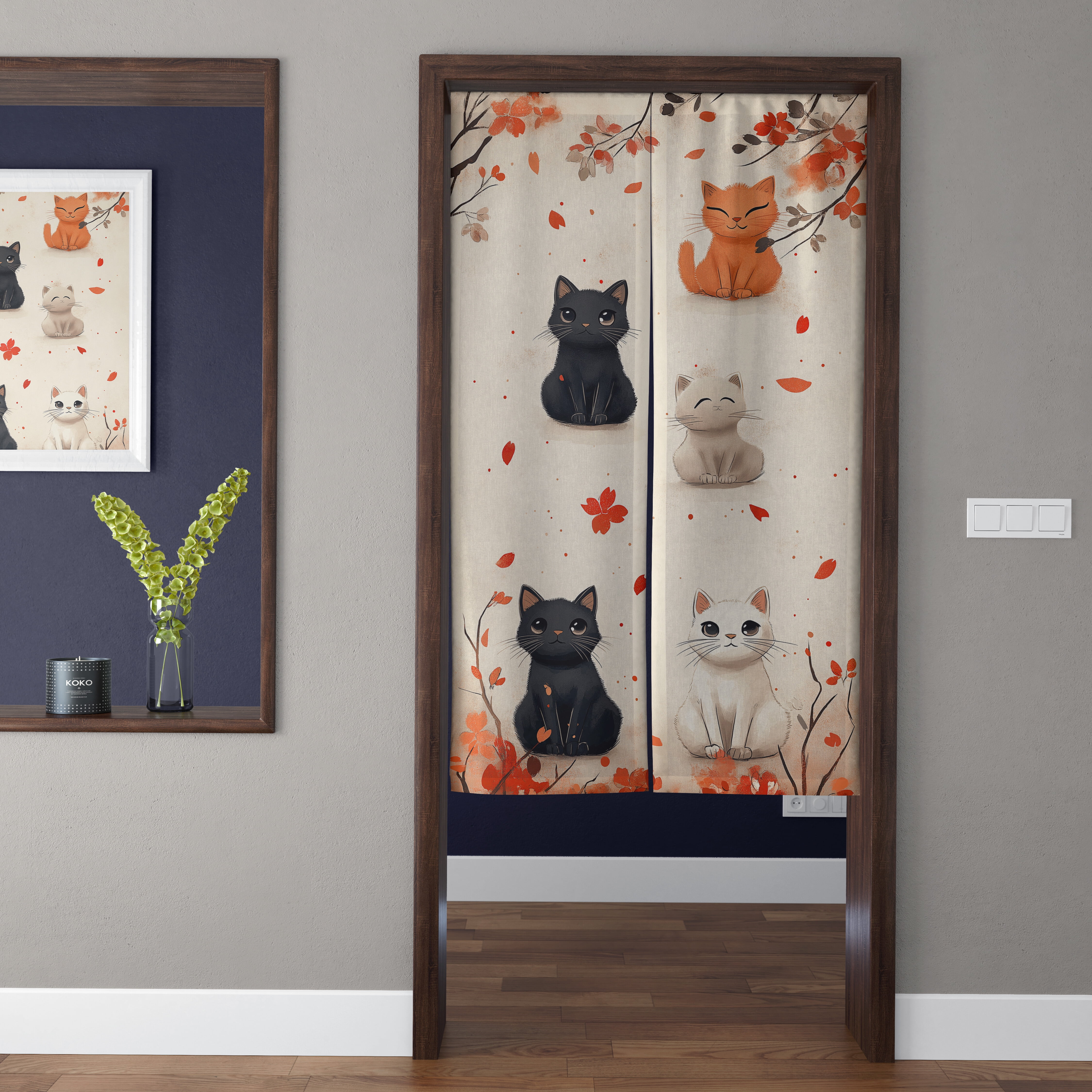 Nanbowan Japanese Style Door Curtain, Thermal Insulated Privacy Noren ...