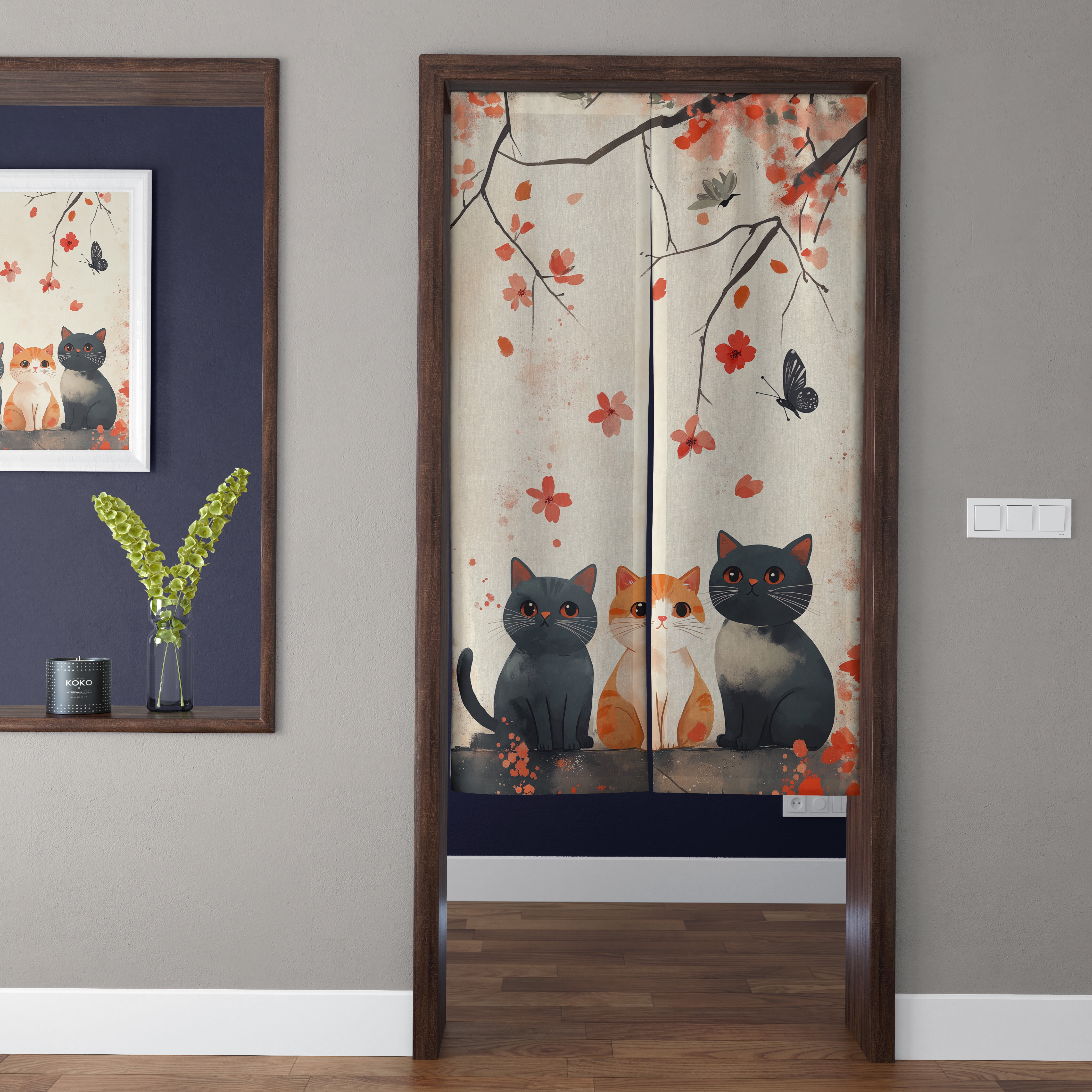 Nanbowan Japanese Style Door Curtain, Thermal Insulated Privacy Noren ...