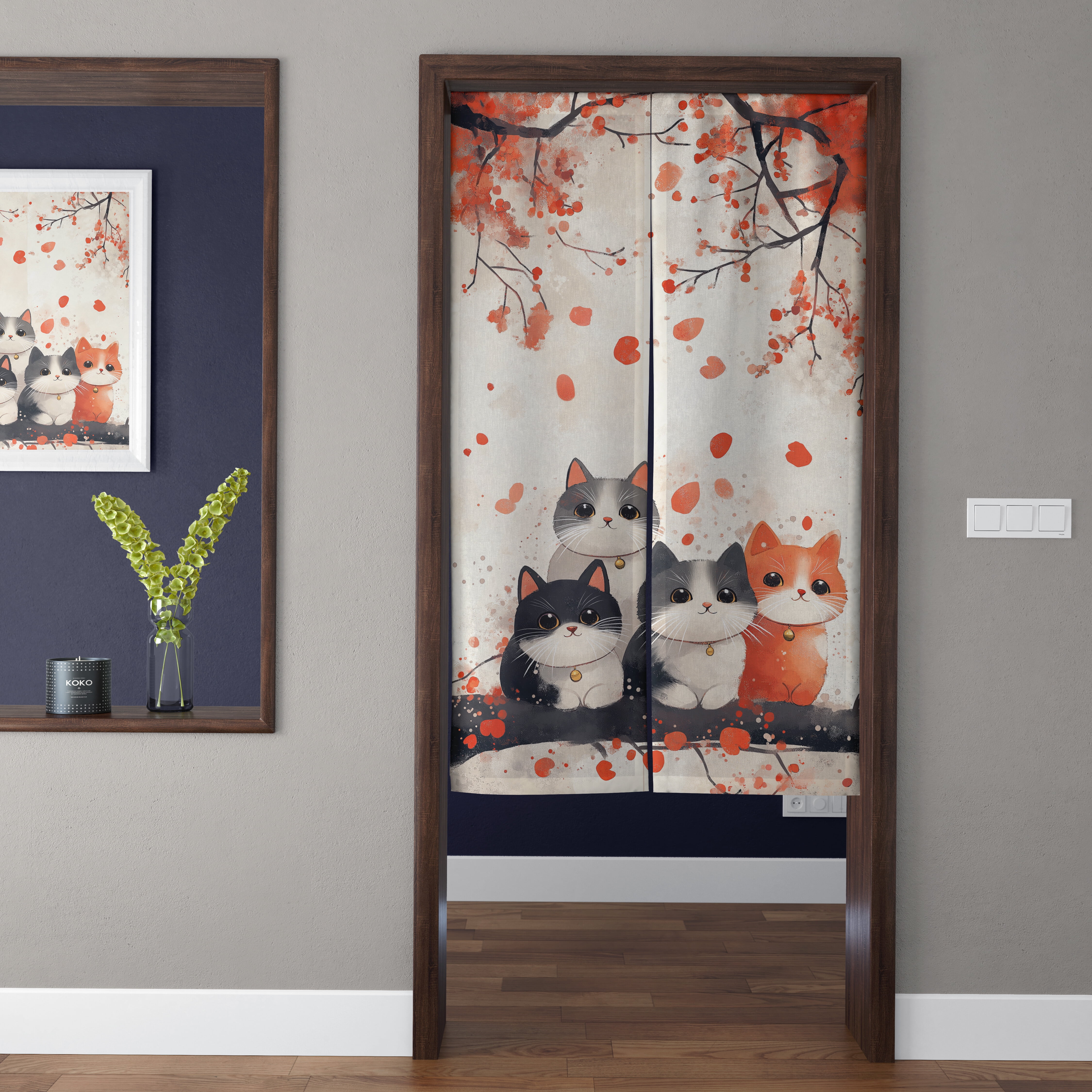 Nanbowan Japanese Style Door Curtain, Thermal Insulated Privacy Noren ...