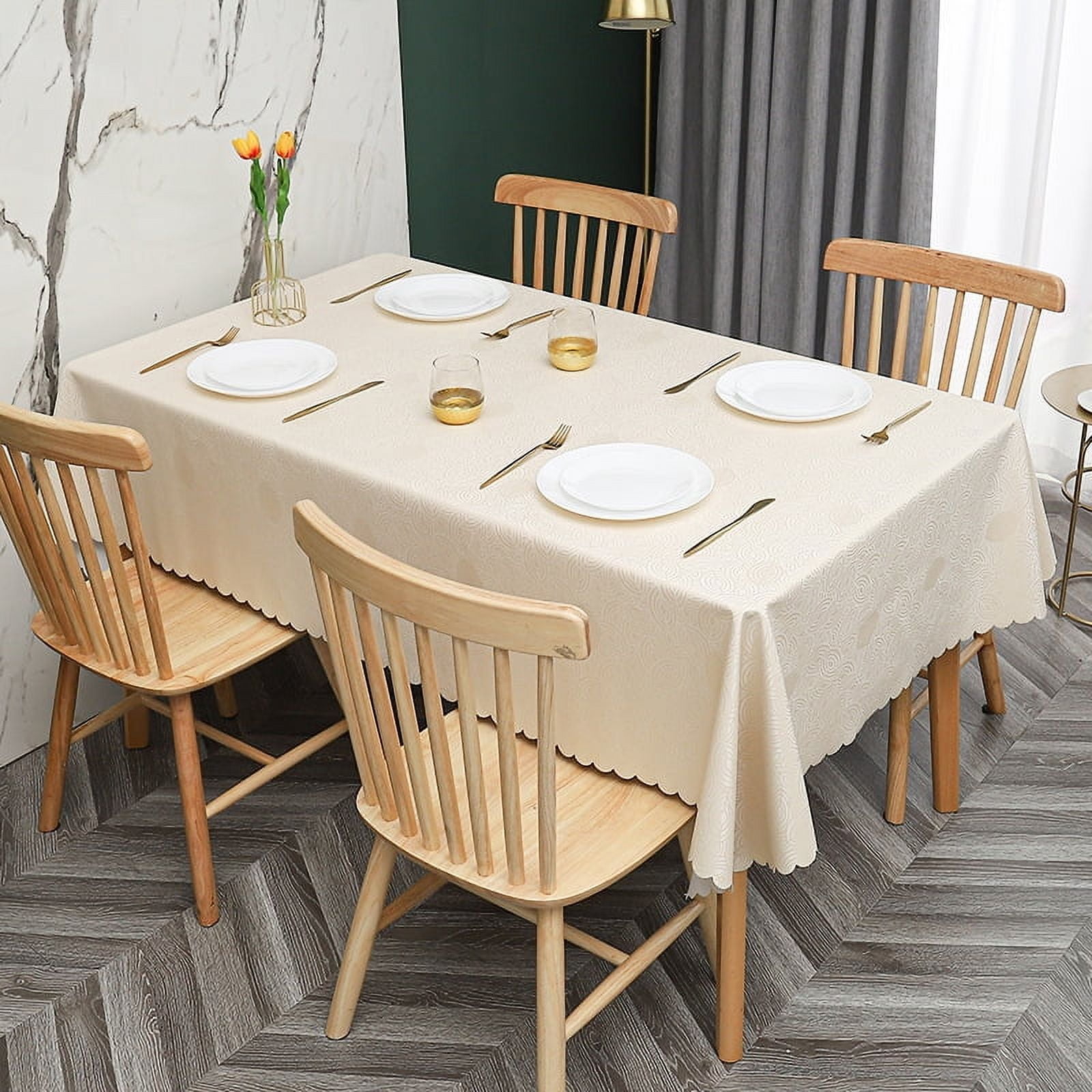 Nanbowan PVC Thickening Texture Table Cloth Rectangle, Waterproof Oil ...