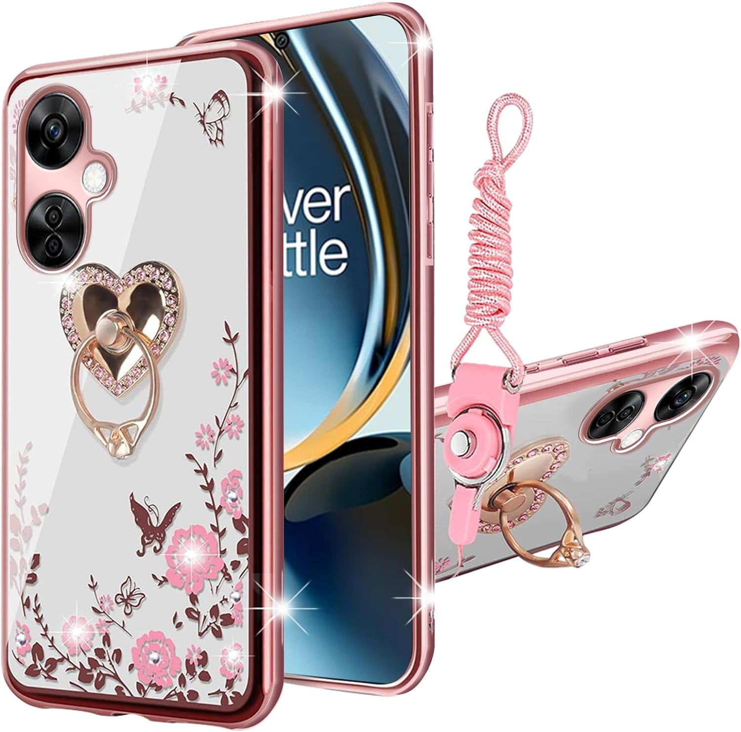 Nancheng Back Cover Cell Phone Case with Strap Lanyard for Oneplus Nord ...