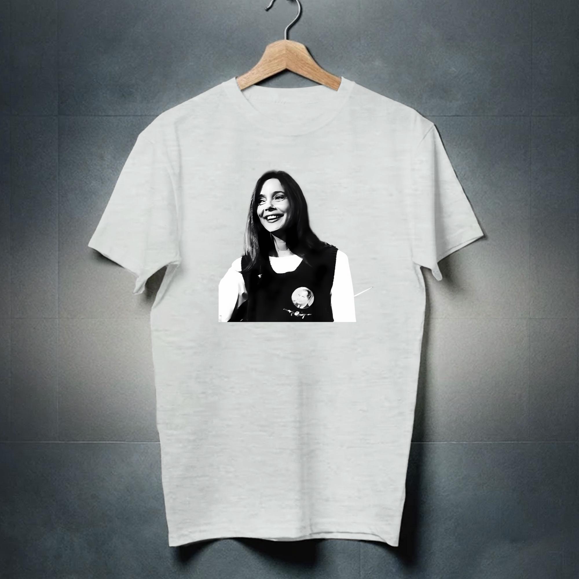 Nanci Griffith Photo Black&White Memories Black Unisex S-2345XL T-Shirt ...