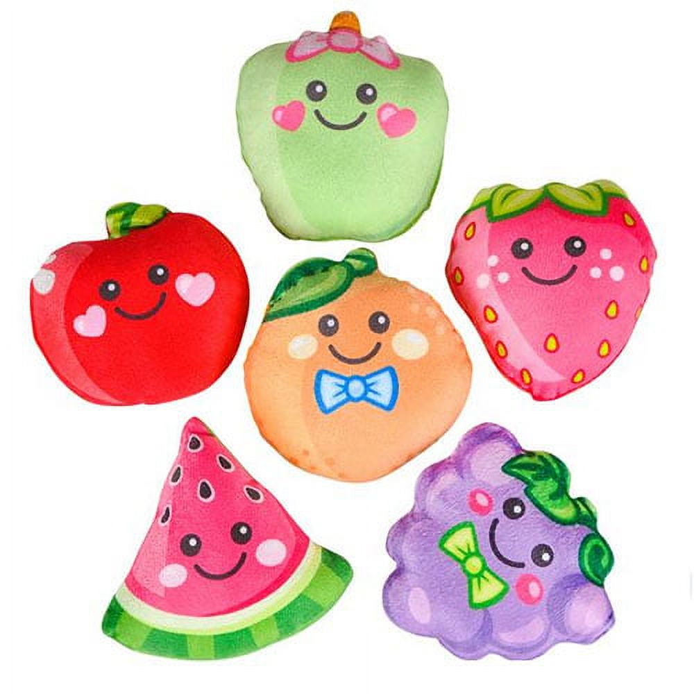Nanco Plush - Fruit - SET OF 6 (Pear, Apple, Grapes, Strawberry ...