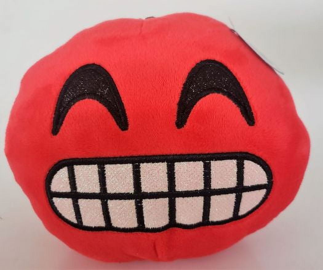 Nanco Smiley Face Plush Emoji Teeth 6 Inch Red - Walmart.com