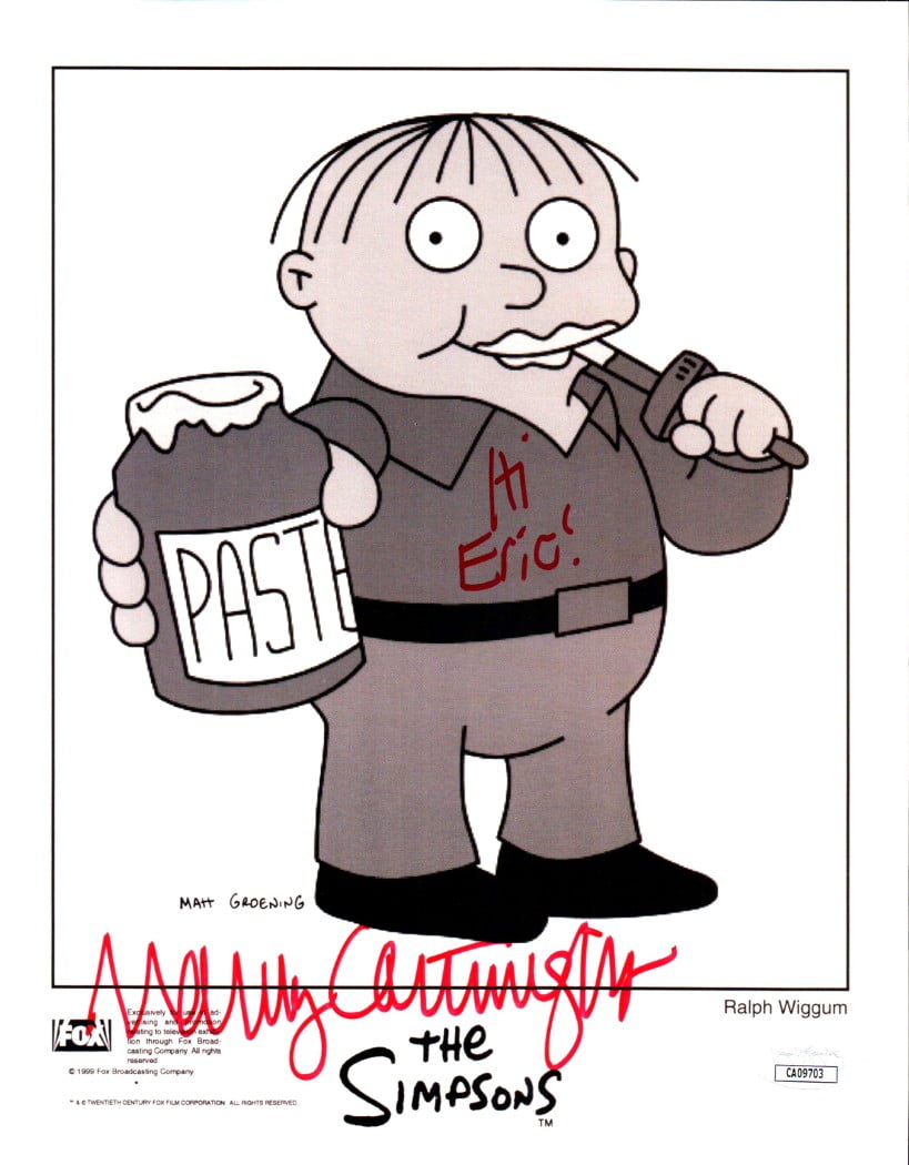 Nancy Cartwright Signed Autographed 8X10 Photo Simpsons Ralph Wiggum ...