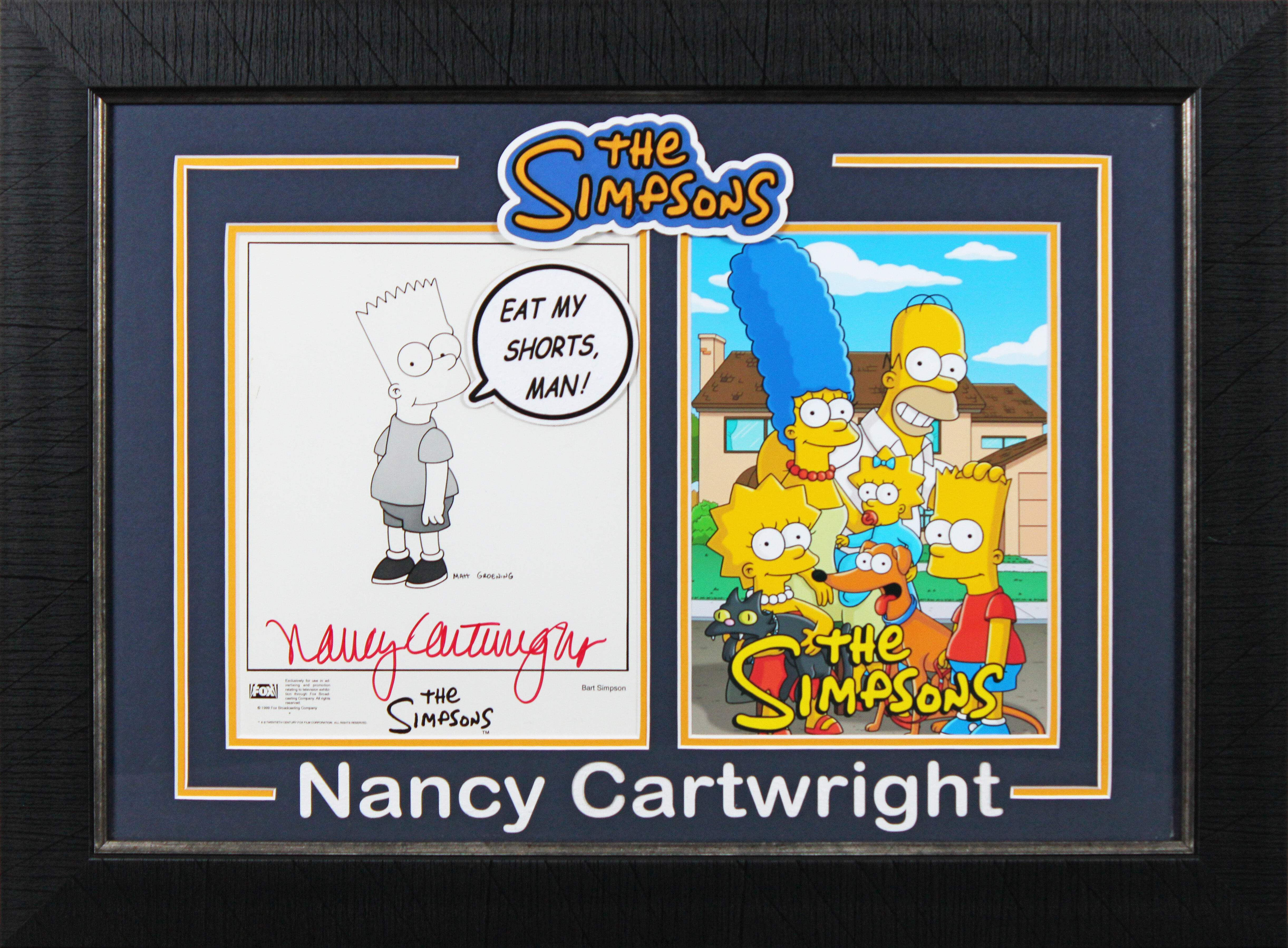 Nancy Cartwright The Simpsons Signed 8x10 Framed Bart Simpson 8x10 ...
