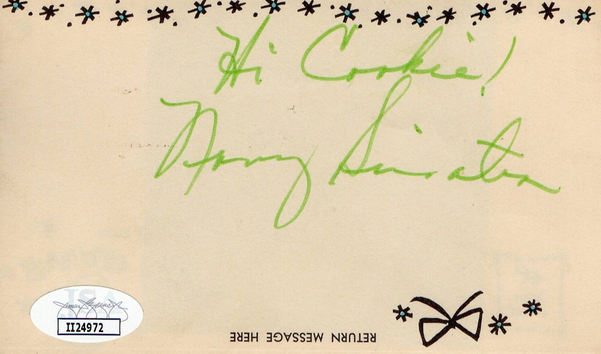 Nancy Sinatra Signed Autographed Small Envelope Singer Star JSA II24972 ...