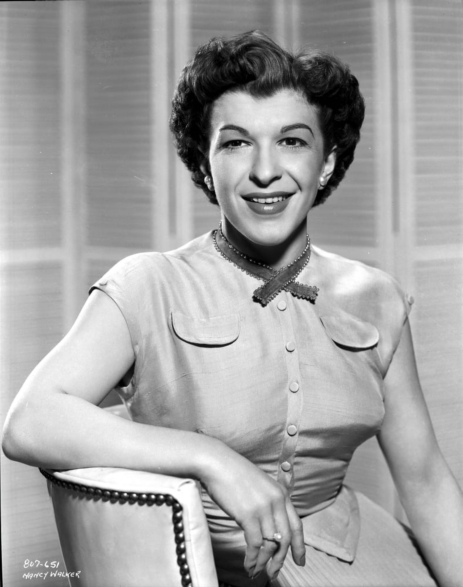 Nancy Walker Seated in Sleeve Less Blouse Photo Print (8 x 10) - Walmart.com