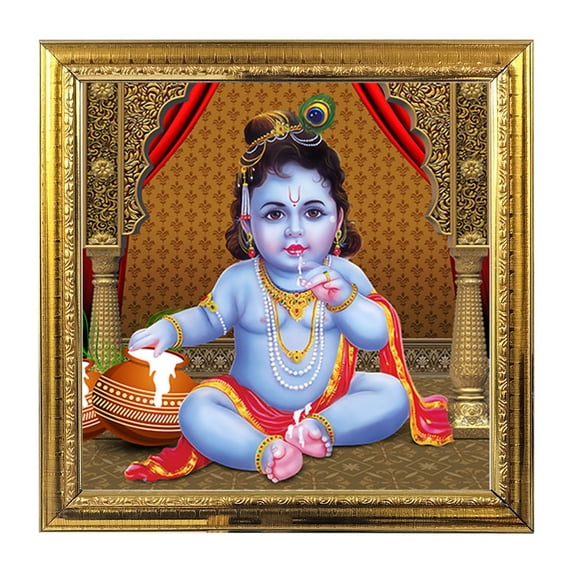 Nand Gopal God Idol Photo Frame for Pooja Hindu Bhagwan Devi Devta ...