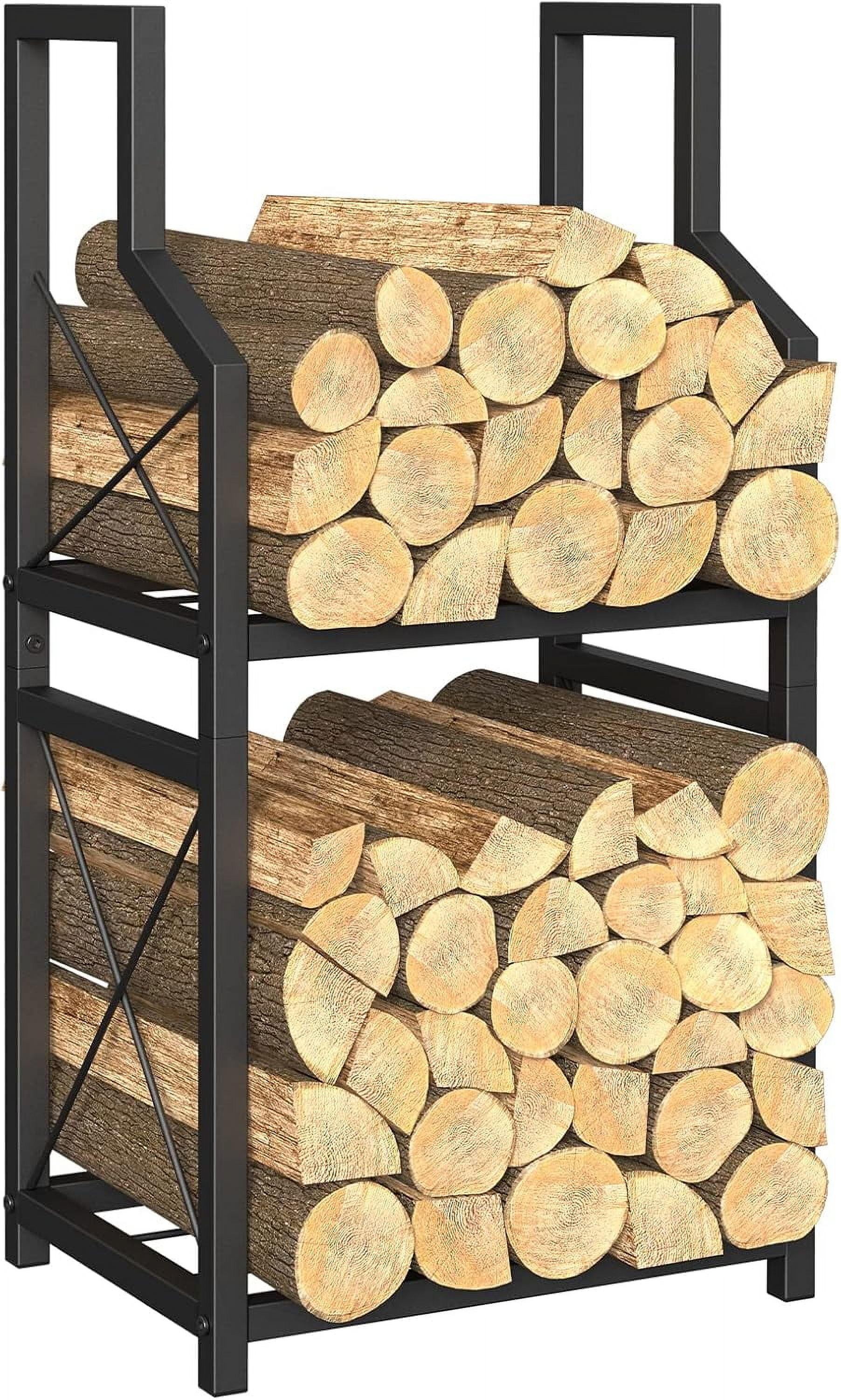 Nandae Firewood Rack Stand, Outdoor Indoor Heavy Duty Logs Holder ...
