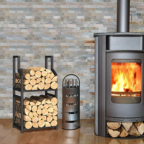 Nandae Firewood Rack Stand, Outdoor Indoor Heavy Duty Logs Holder ...