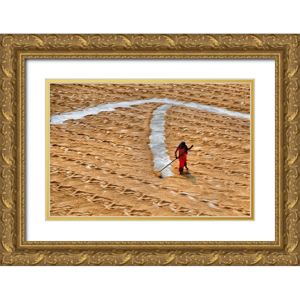 Nandi, Shaibal 24x17 Gold Ornate Wood Framed with Double Matting Museum ...