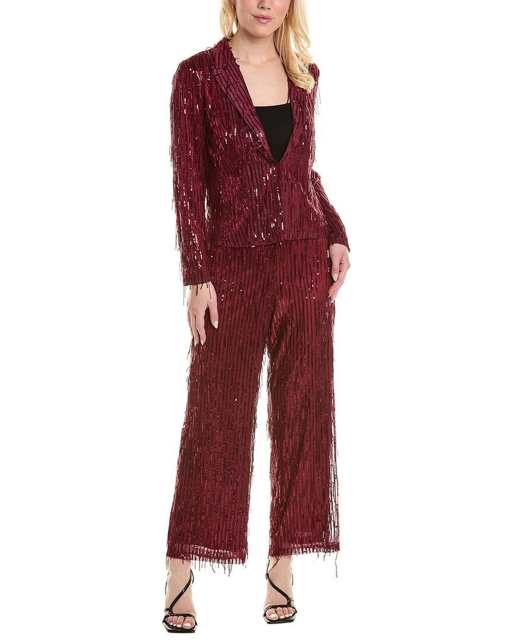 Nanette Nanette Lepore womens 2pc Jacket & Pant Suit Set, 6, Red ...