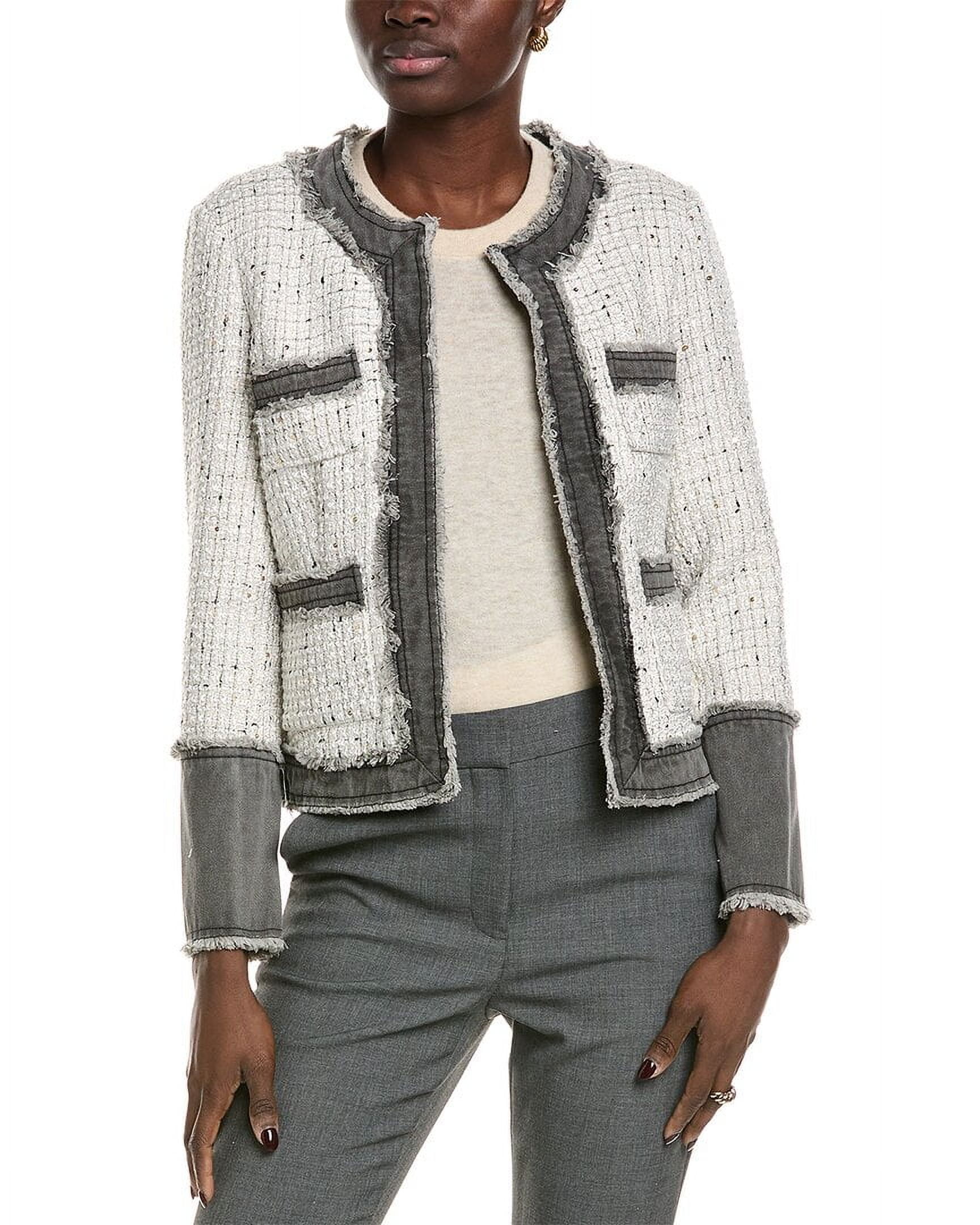Nanette Nanette Lepore womens Nanette by Nanette Lepore Tweed Jacket, m, White - Walmart.com