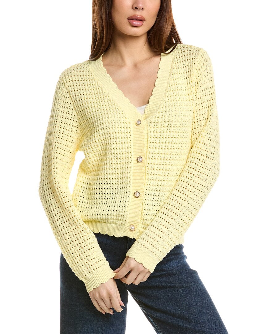 Nanette Nanette Lepore womens Open Knit Cardigan, XL, Yellow - Walmart.com