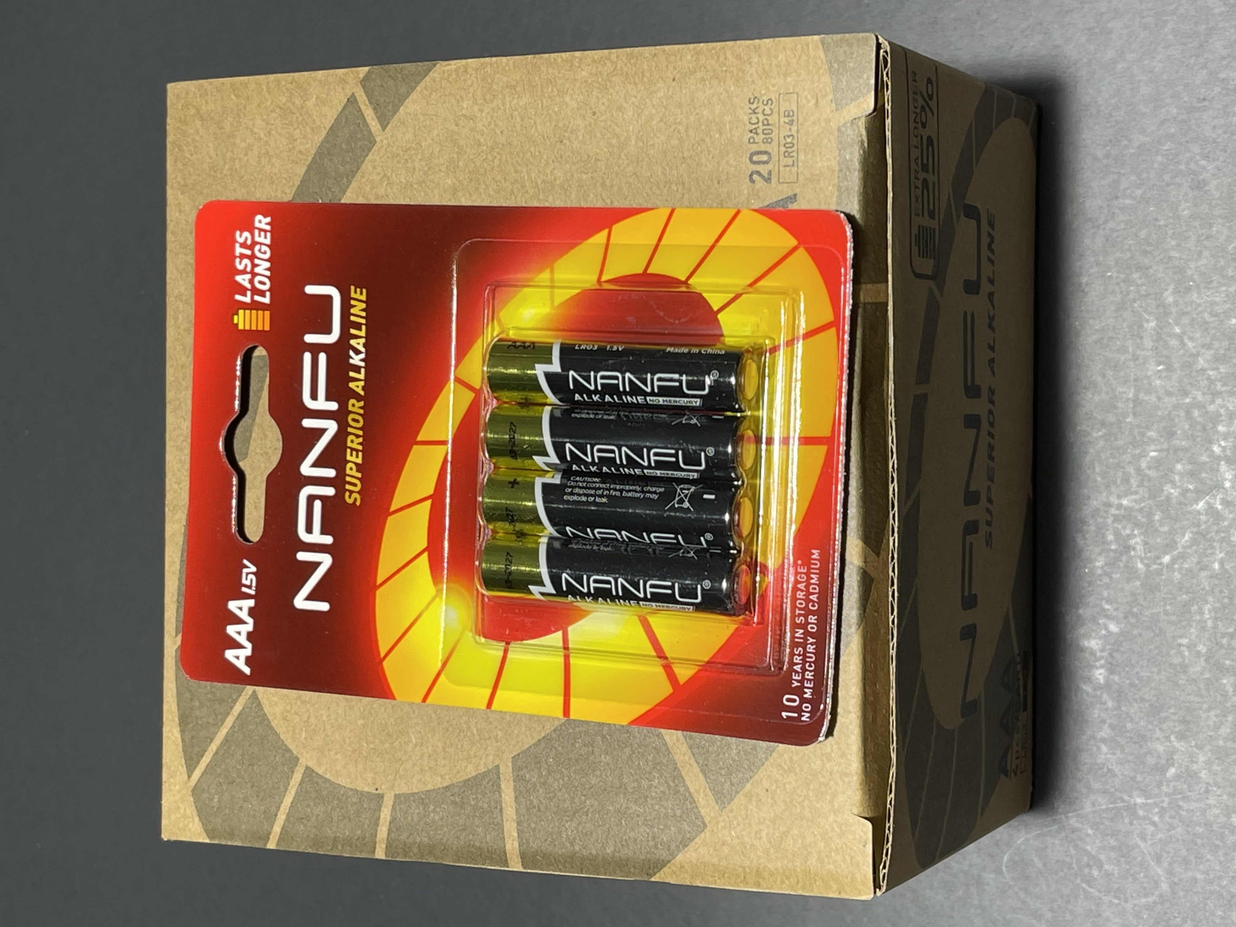 Nanfu 1.5V Alkaline AAA Batteries 80 Pack, 20 x AAA 4 Pack=80 Pack ...