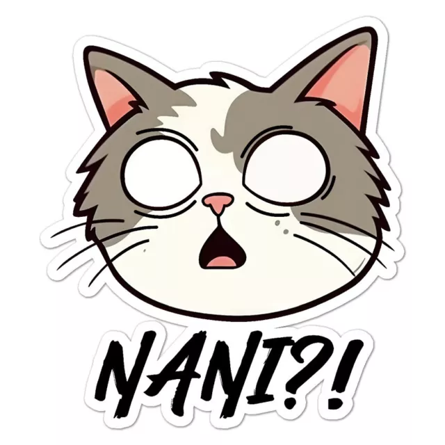 Nani? What? Anime Sticker Indoor Outdoor Phone Decal Water Bottle ...