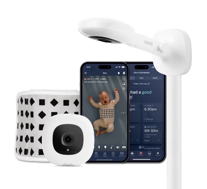 Nanit Pro Smart Baby Monitor – HD Wall-Mount Camera, Real-Time Sleep ...
