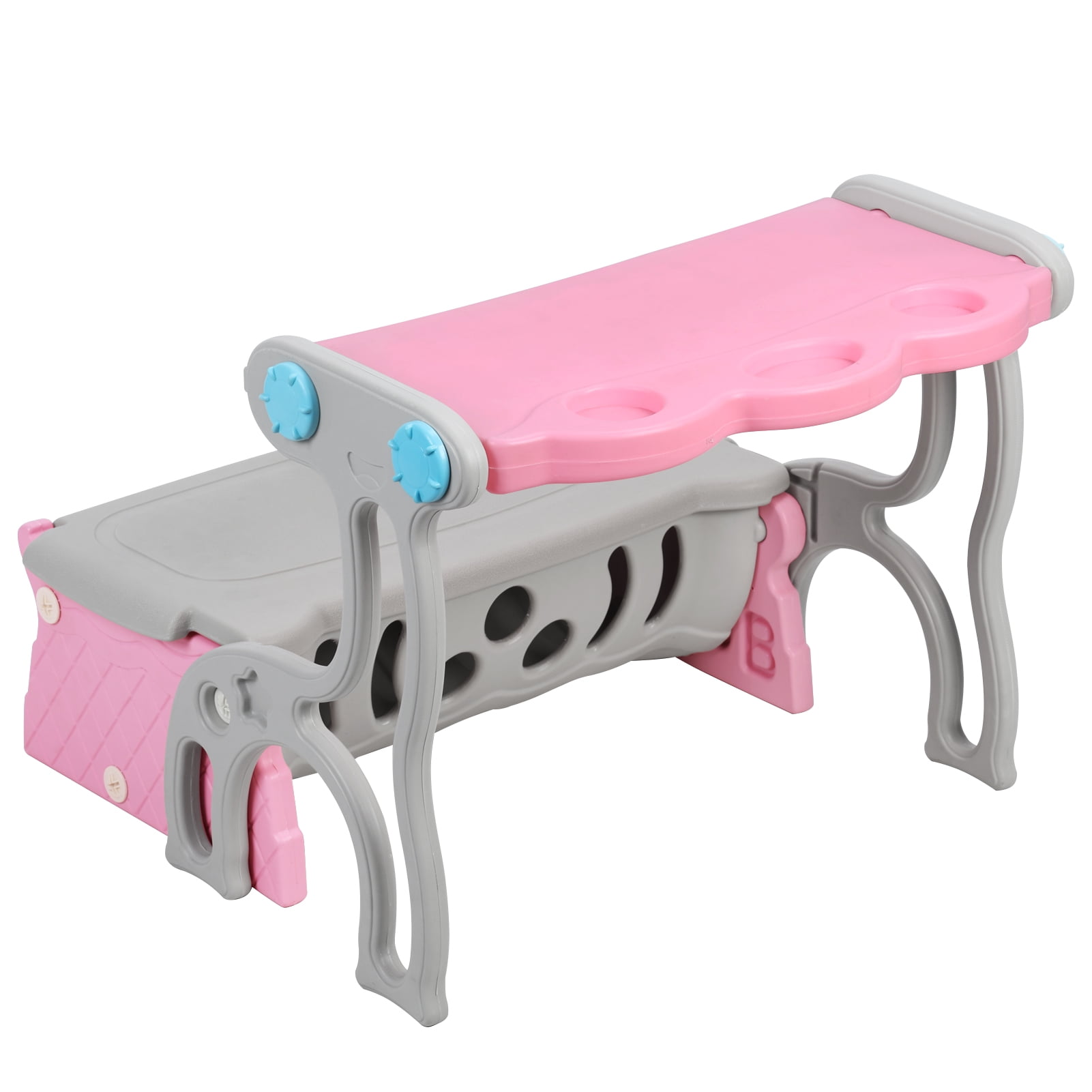 Nanly 3 in 1 Kids Study Desk Chair Toy Storage Bench Flip Design ...