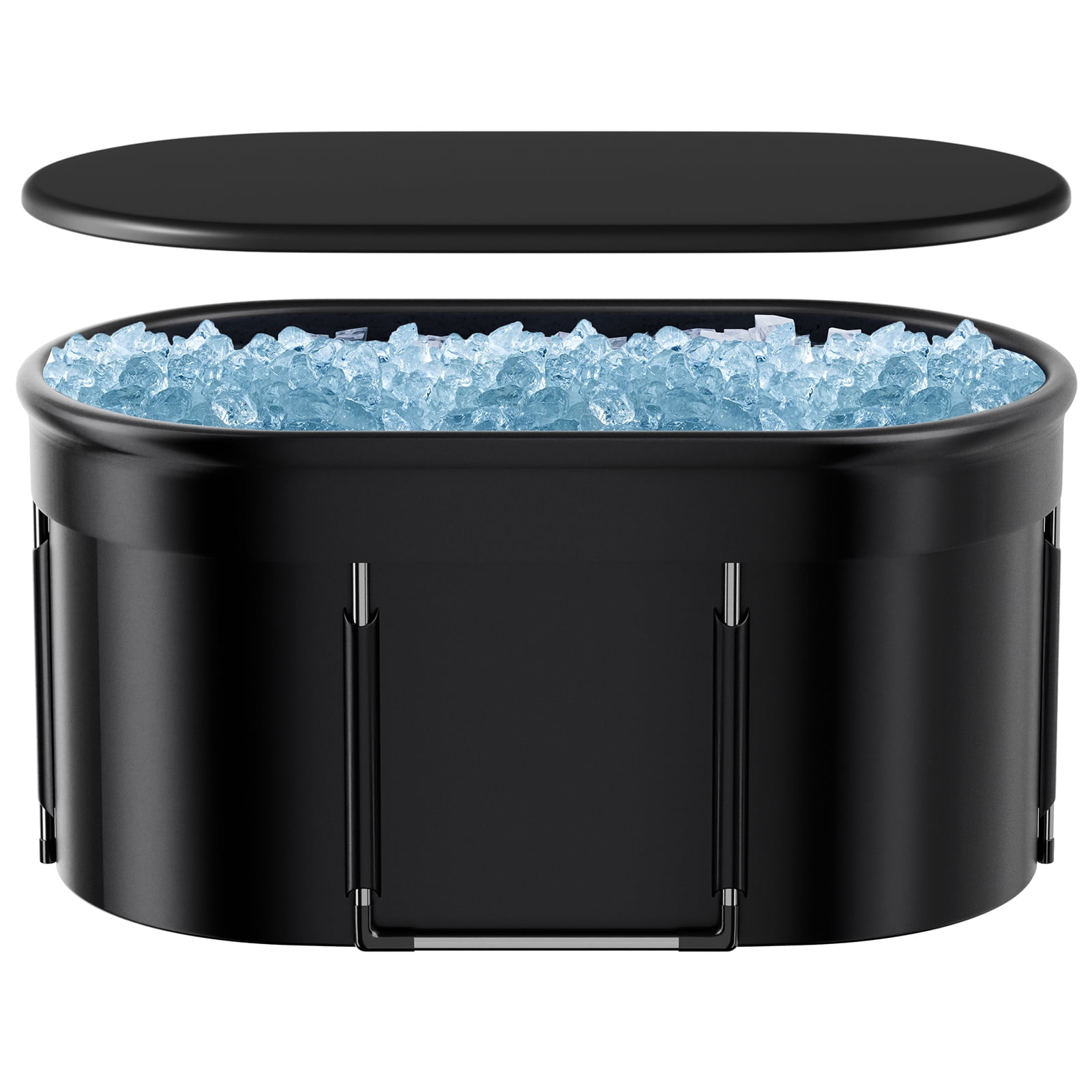 Nanly 47" Oval Ice Bath Tub, Portable Cold Plunge Tub with Thermal Lid ...